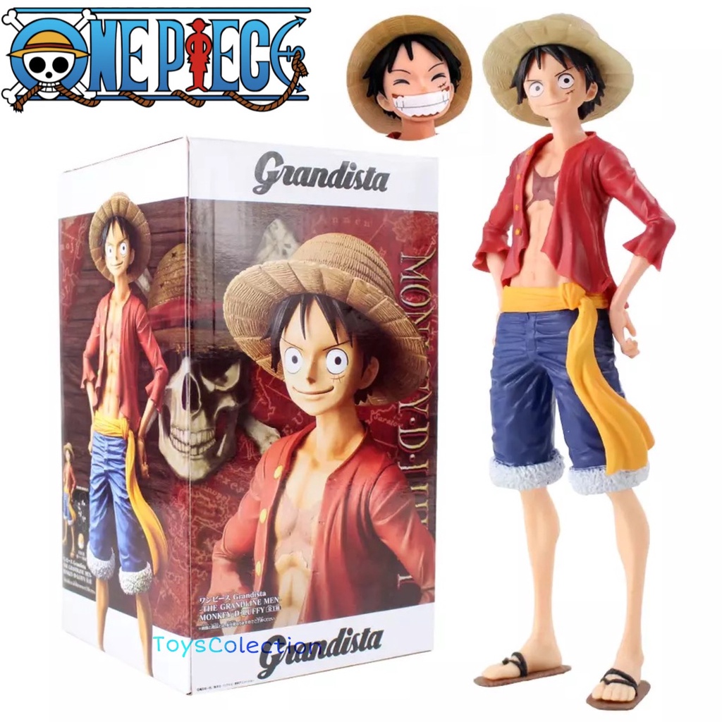 Action FIGURE ONE PIECE LUFFY THE GRANDLINE MEN GRANDISTA TOY DISPLAY ...