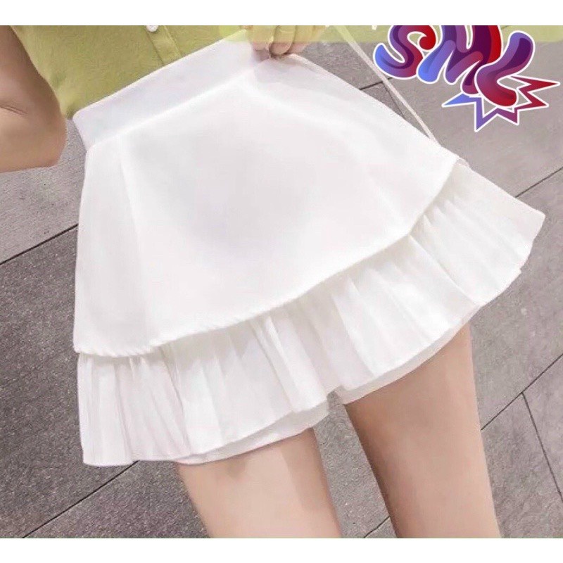 Kate 2-layer flared pleated skirt with pockets and inner pants, easy to ...