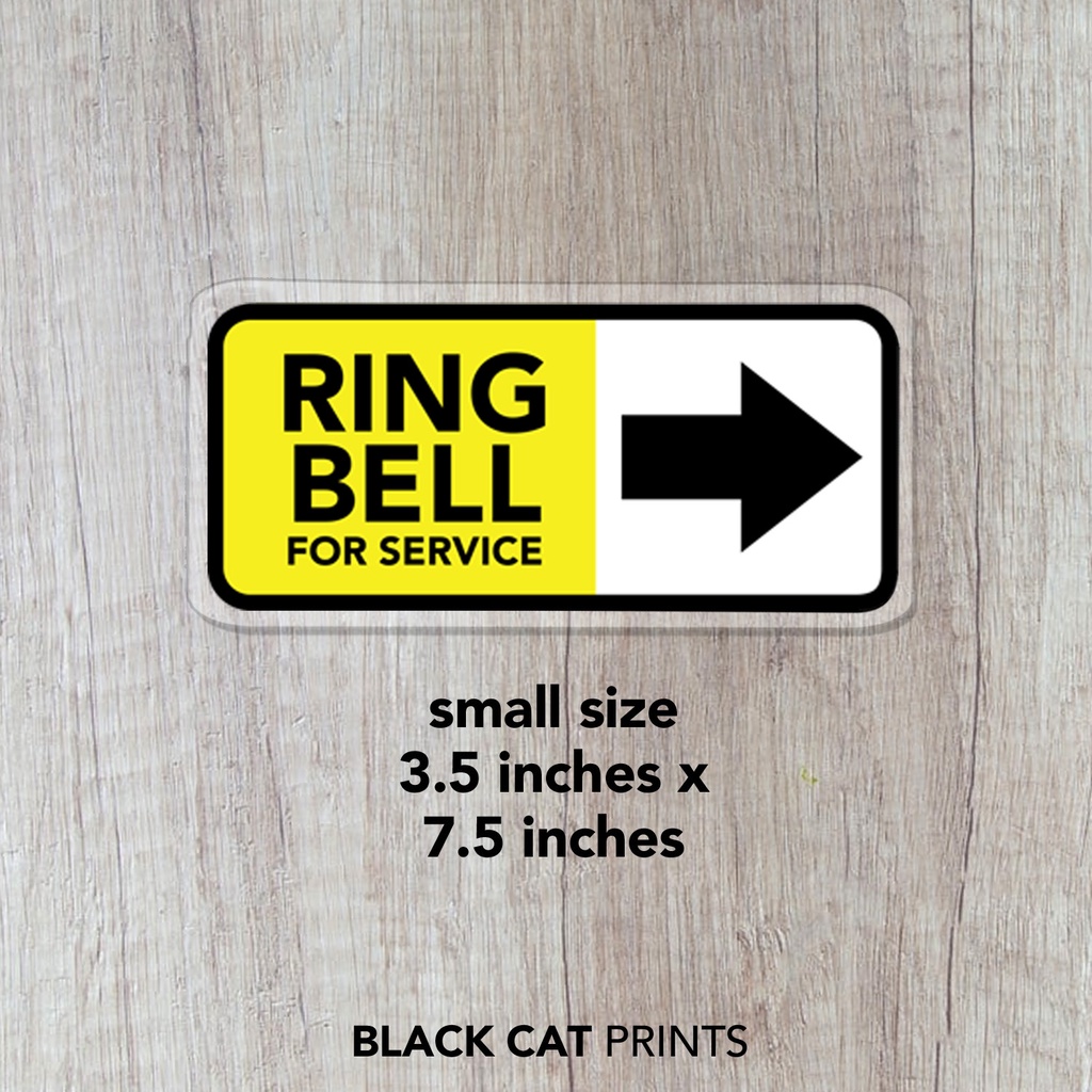 Ring Bell for Service Sign | Laminated Signage | Sign Board | Shopee ...