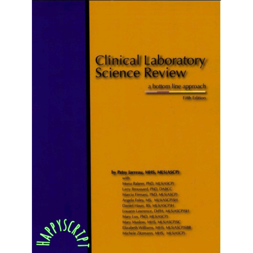 CLINICAL LABORATORY SCIENCE REVIEW A BOTTOM LINE APPROACH | Shopee ...