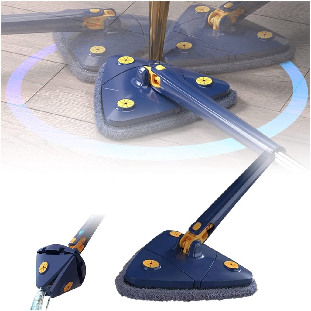 360° Rotatable Adjustable Cleaning Mop Triangle Mop with Stainless ...