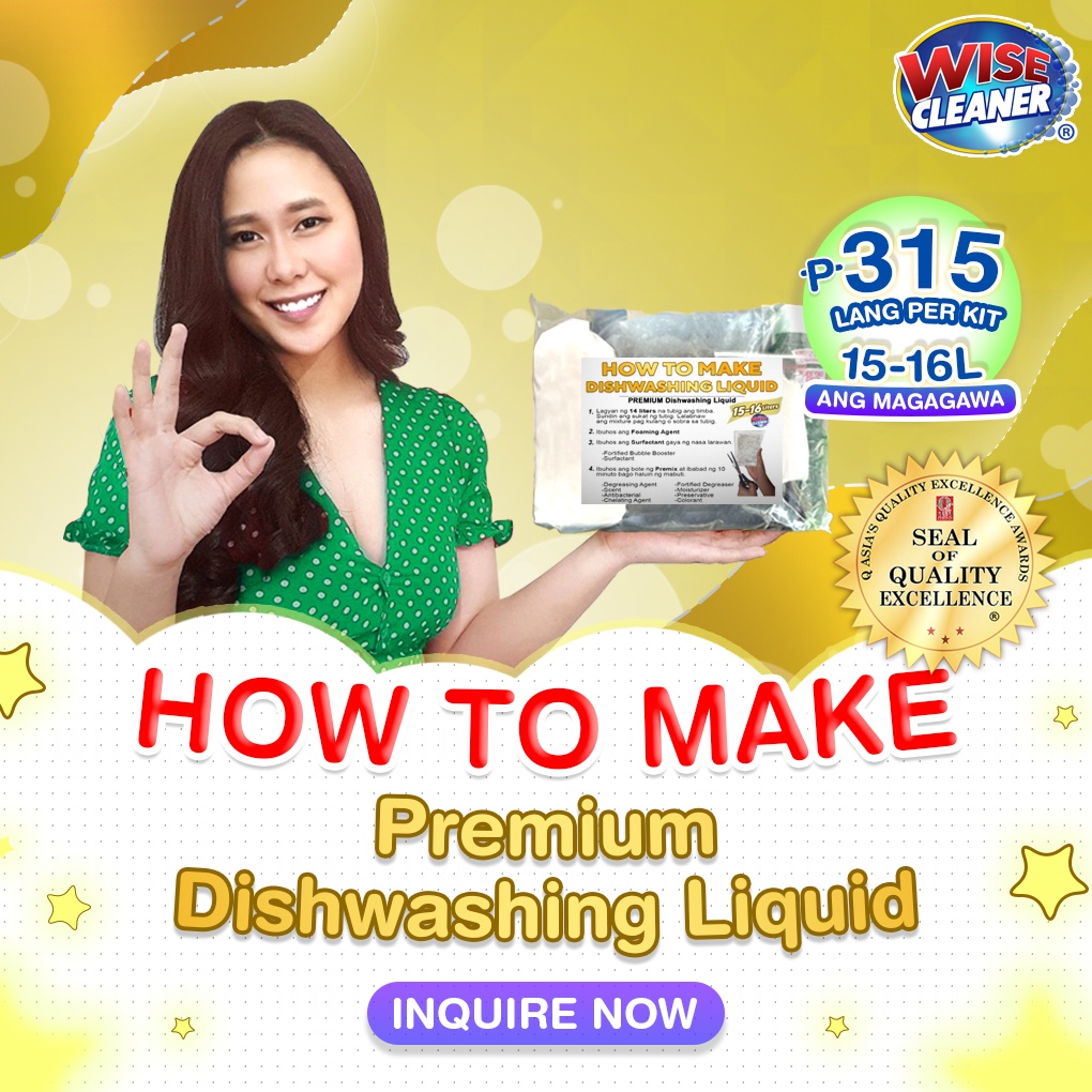 PREMIUM DISHWASING LIQUID DIY KIT WISE CLEANER | Shopee Philippines