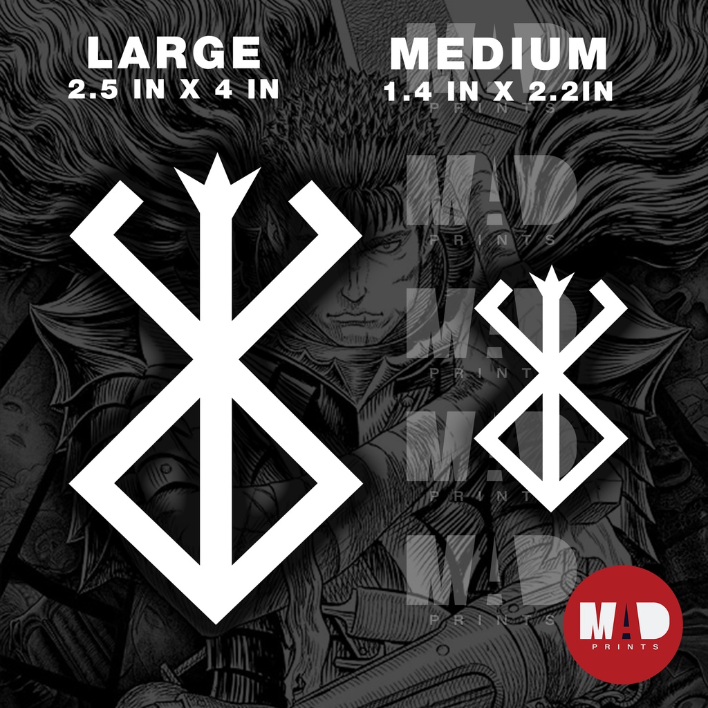 Berserk Curse Mark Logo Decal Waterproof Sticker | Shopee Philippines