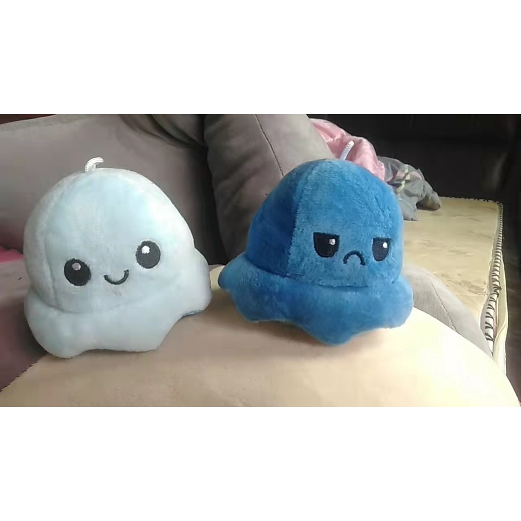 Flip Octopus Doll Pendant Plush Toy Reversible Flip Octopus Keychain ...