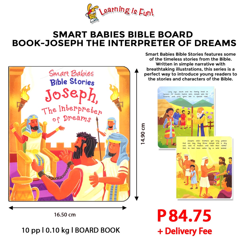 SMART BABIES BIBLE BOARD BOOK - JOSEPH THE INTERPRETER OF DREAMS ...