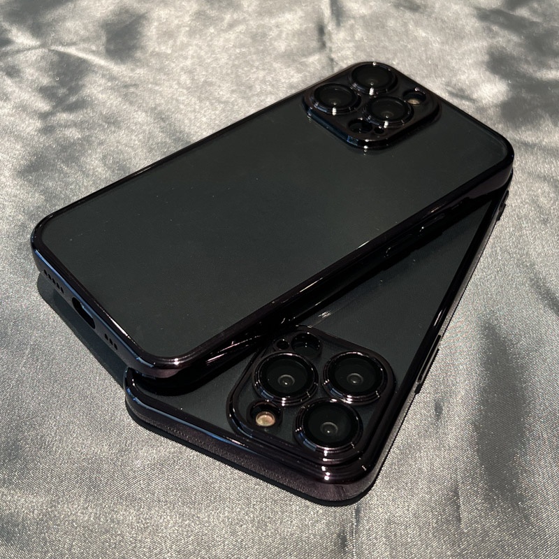 Luxury Plating Square Frame Clear Phone Case for IPhone 14 13 12 11 Pro Max X XS Xsmax XR 7 8 ...