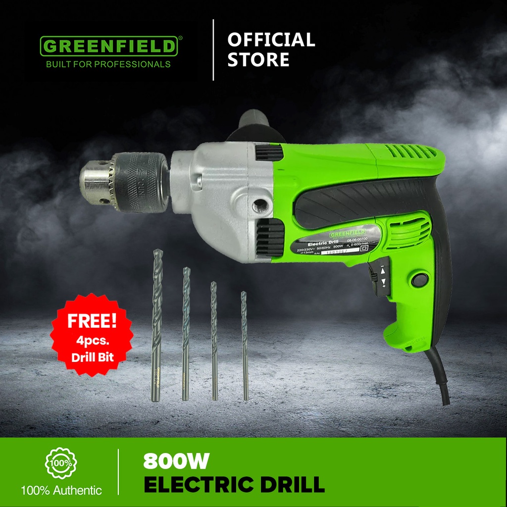 Greenfield Electric Drill 800W - Power Tool/Home Improvement | Shopee ...