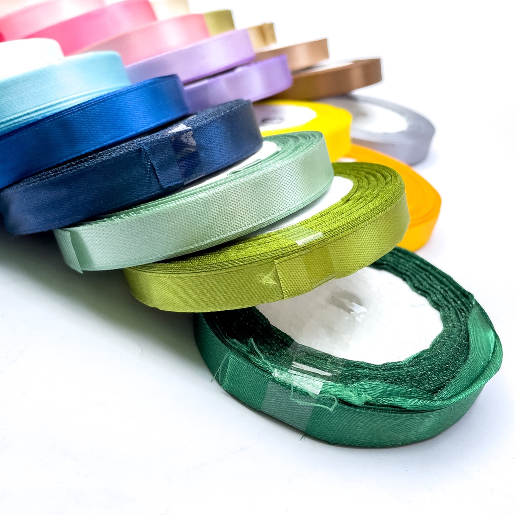 1/2 inch Satin Ribbon 12mm Single Faced Gift Wrapping Ribbons (25 yards ...