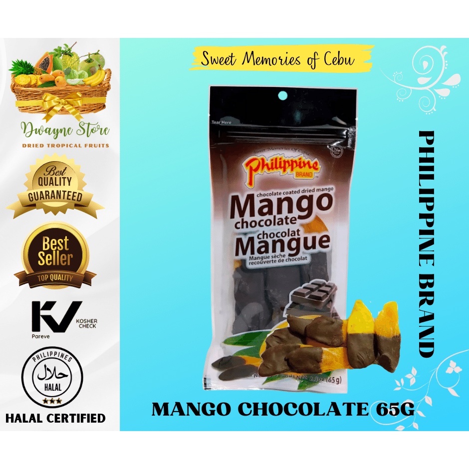 Philippine Brand Dried Mango Chocolate 65g | Shopee Philippines