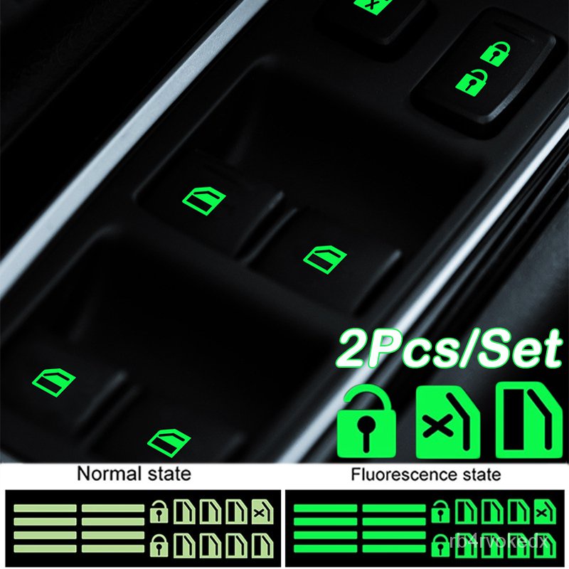Car Fluorescent Luminous Button Sticker Night Glowing Button ...