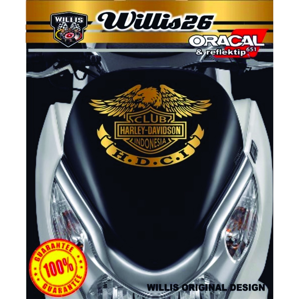 Harley Davidson HDCI Motorcycle Visor Sticker | Shopee Philippines