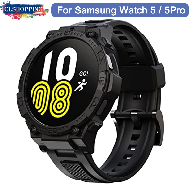 For Samsung Galaxy Watch 5, Galaxy Watch 5 Pro Band with Case 40mm Men ...