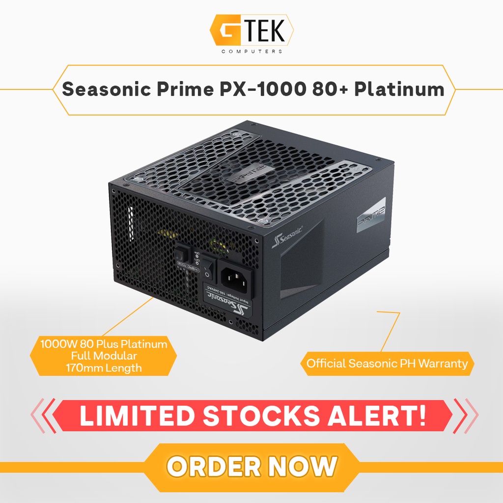 Seasonic Prime PX-1000 1000W Full Modular 80 Plus Platinum PSU | Shopee ...