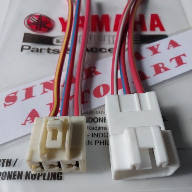 PUTIH Ecu Socket ECM Aerox 155 Aerox new N- max freego lexy N-max 155 3pin male female Ivory ...