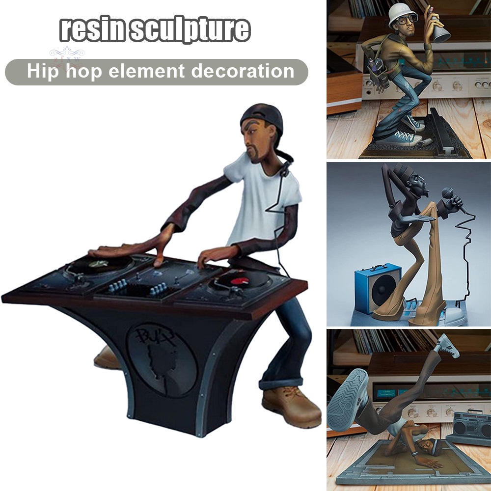 Resin Sculpture Hip Hop Element Decoration Music Figures Statue Artist ...