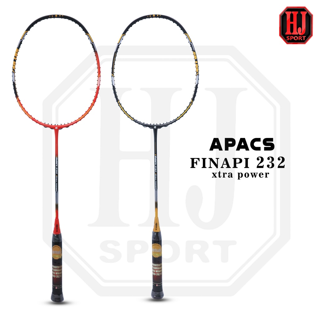 Original Apacs Finapi 232 Xtra Power 40LBS Racket with Strings and ...