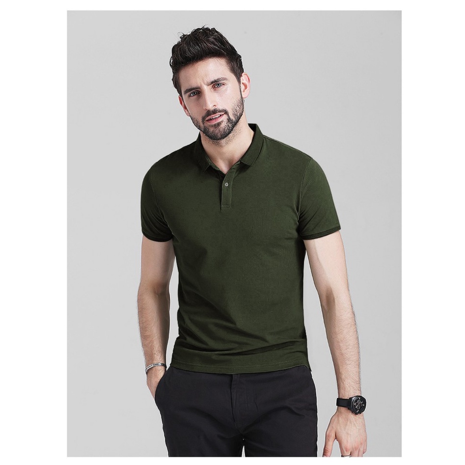 SIMPLE Men's drifit t shirt Unisex Quality korea fashion ARMY GREEN ...