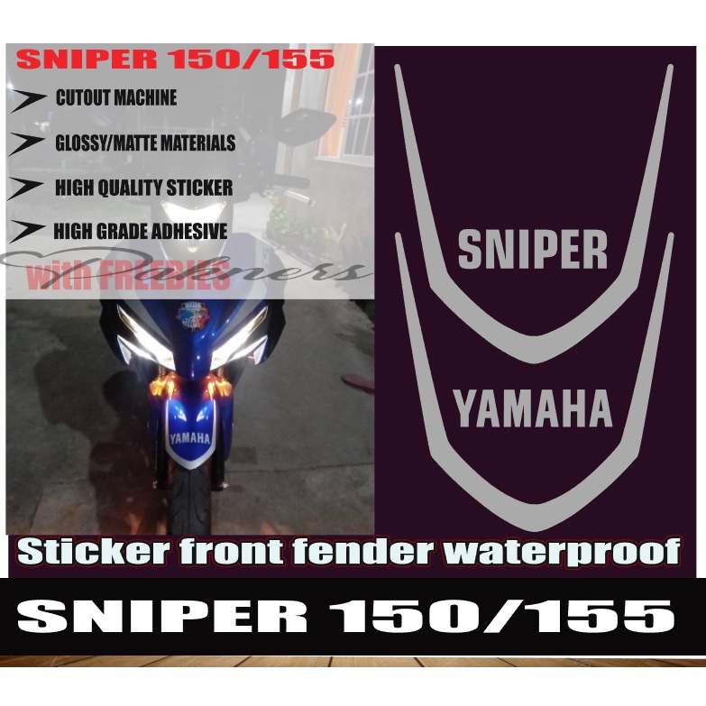 Sniper 155 YAMAHA Decals Cutout Sticker Front Fender | Shopee Philippines