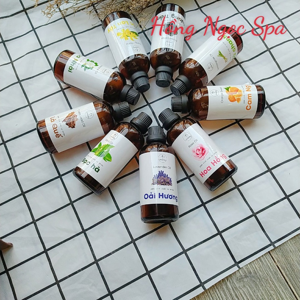 (Pure) 100ml Bottle of Pinkmia Lemongrass, Peppermint, Rose, Cinnamon, Agarwood Essential Oil ...