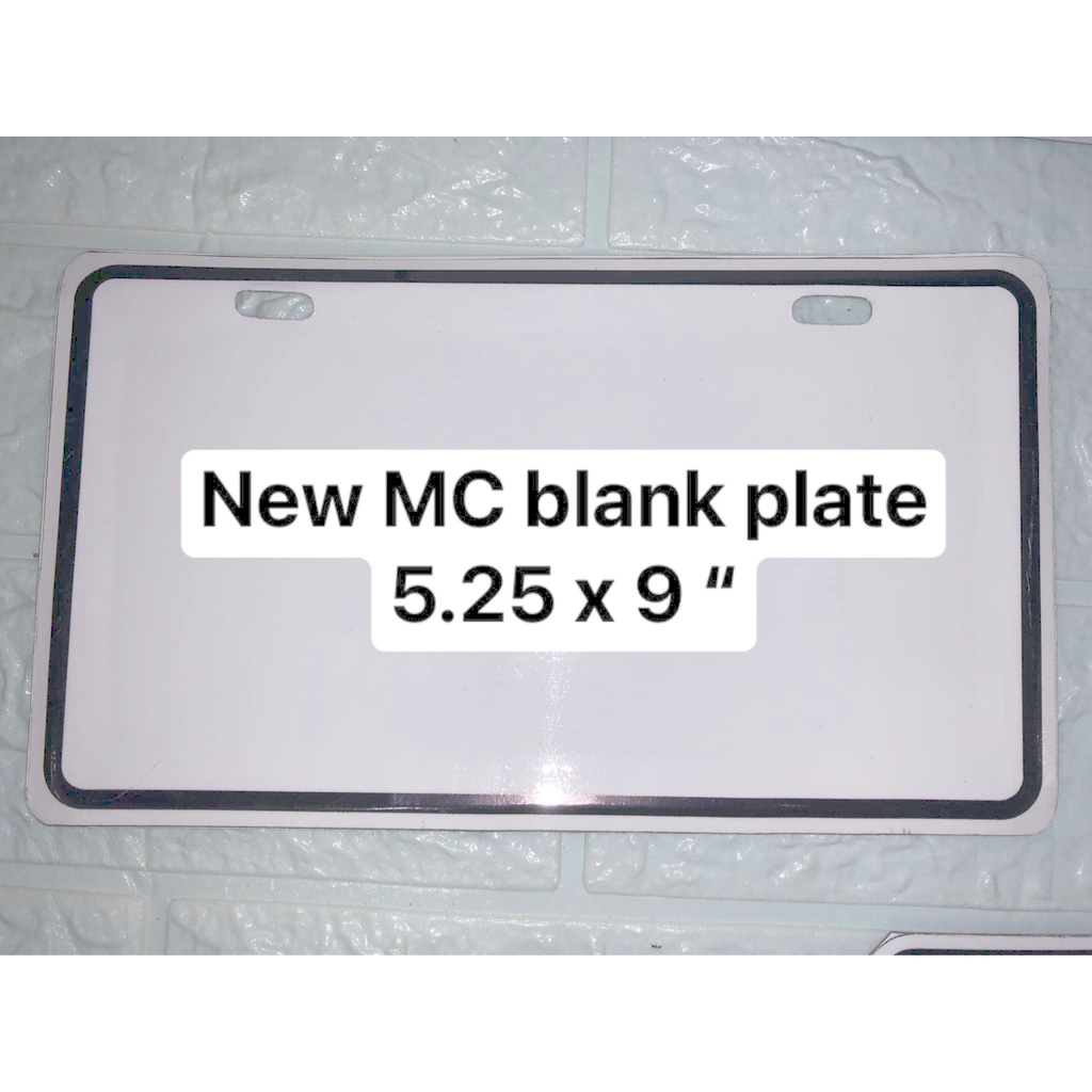 5.25 x 9 " new size MC blank embossed plate / new motorcycle blank ...