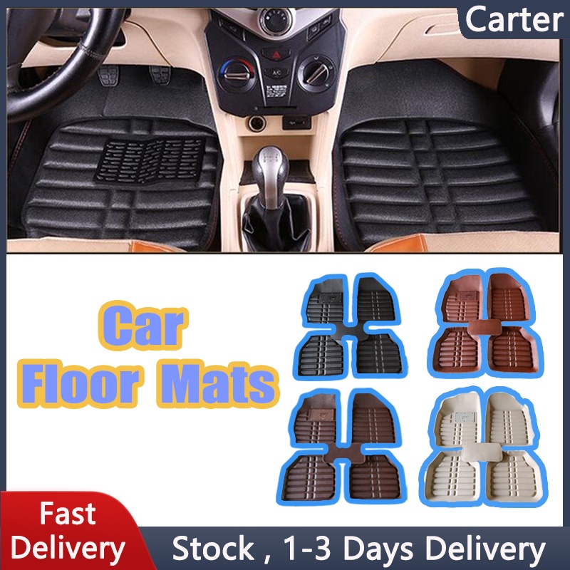 5 pcs/ set Universal Car Auto Floor Mats Floor Liner Pu Leather Car ...