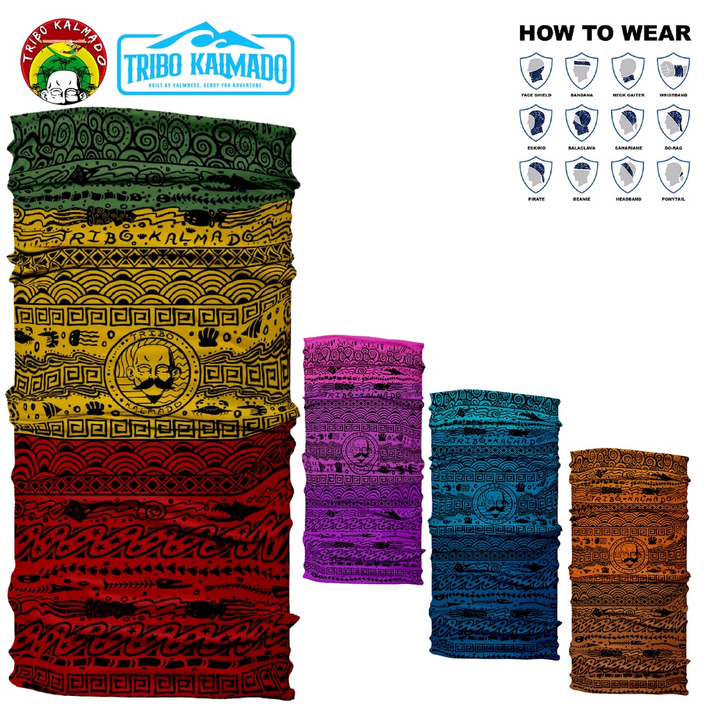 Tribo Kalmado Wave Collections Multifunctional Headwear Bandana/Tube Mask(4 Colors) | Shopee ...