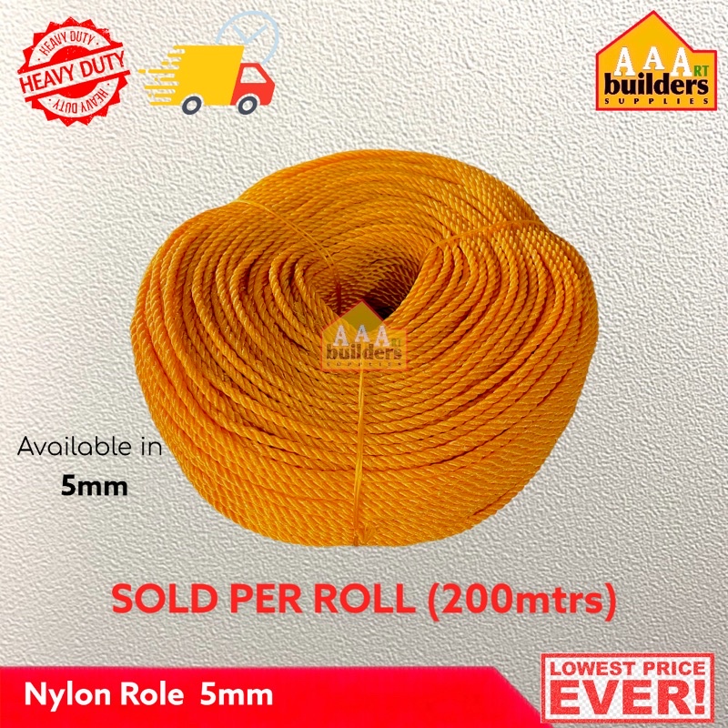 Nylon Rope 5mm (200mtrs) | Shopee Philippines