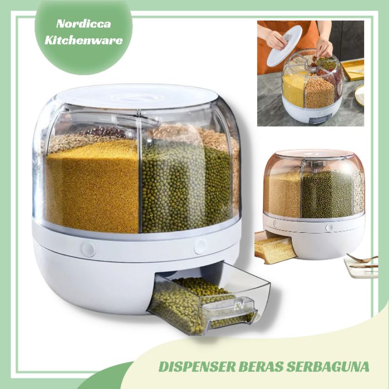 Anti-lite Aesthetic Rice Dispenser Multi-Purpose Grain Food Storage ...