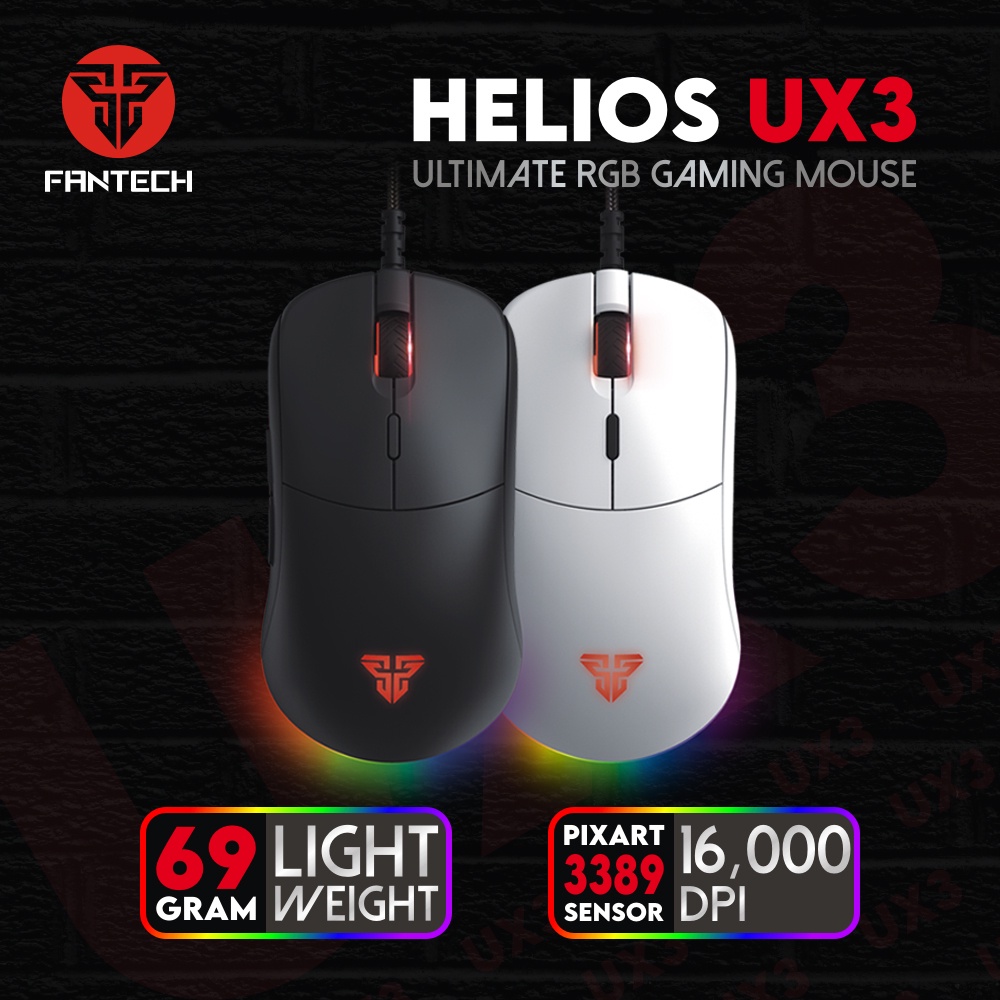 Fantech HELIOS UX3 Premium Wired Gaming Mouse PIXART 3389 Sensor ...