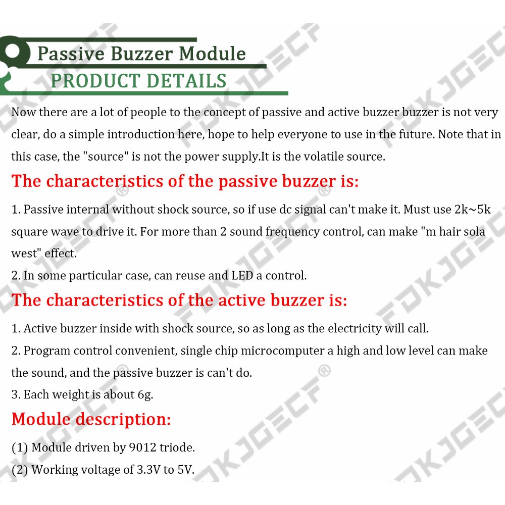 High Quality Passive Buzzer Module For Arduino Diy Kit Shopee Philippines