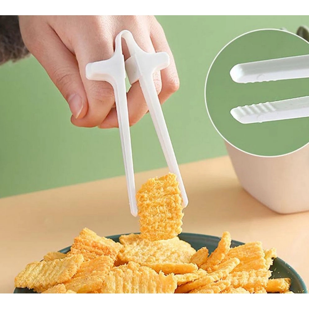 Finger Chopsticks Crisps Grabber. Gamers' snacking tongs. Clean fingers ...