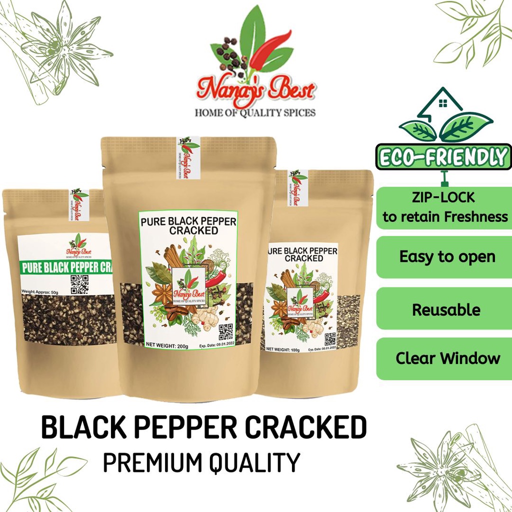 Nanay's Best Black Pepper Cracked Premium Quality 50 Grams | 100 Grams ...