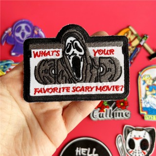 ☸ What's Your Favorite Scary Movie？Iron-on Patch ☸ 1Pc Scream Jaws ...