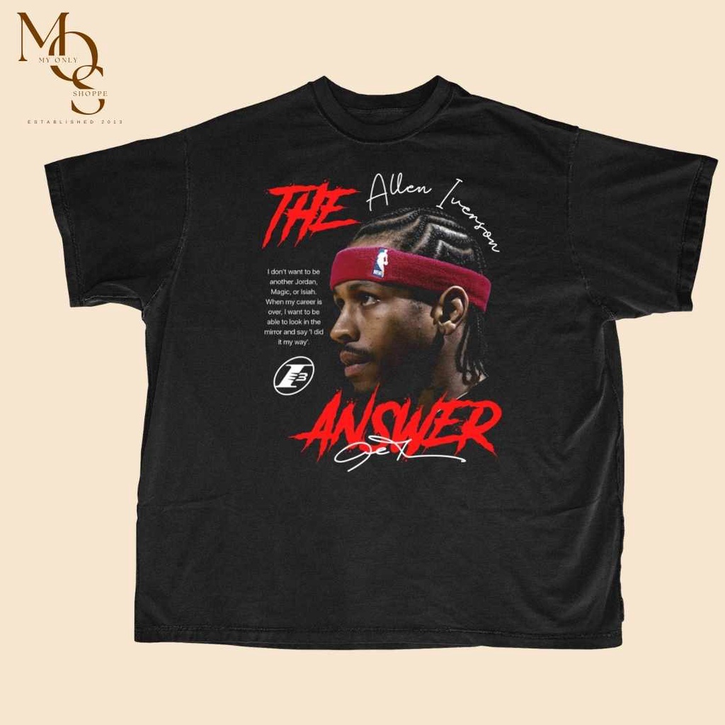 Allen Iverson T-shirt The Answer Bootleg Vintage Graphic Tee Iverson ...