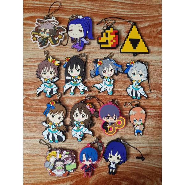 Assorted Anime Rubber Keychains And Charms Cinderella Zelda Type Moon ...