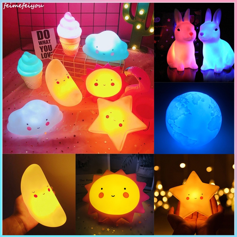 Beautiful Ins Cute LED Table Lamp Indoor Night Light Baby Room ...