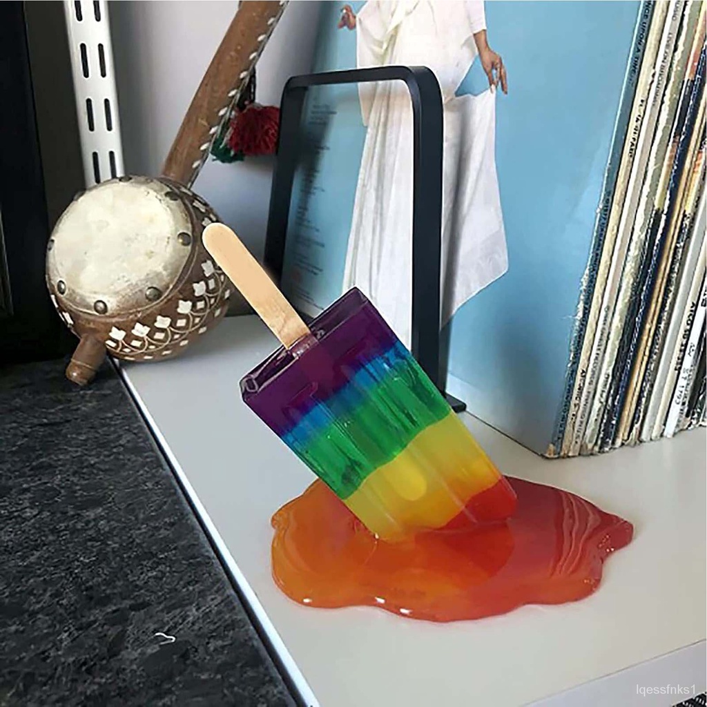 Fake Melting Popsicle Sculpture Resin Ornaments Funny Cool Summer ...