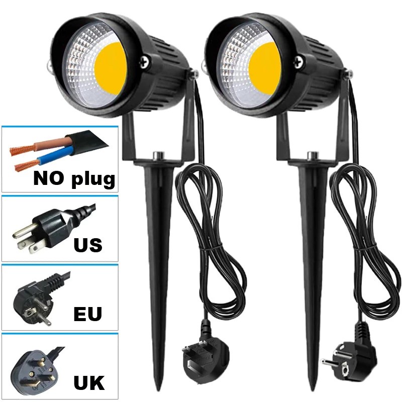 Lawn Lamp 5W LED Garden Pathway Light Waterproof Warm White Yard Wall ...
