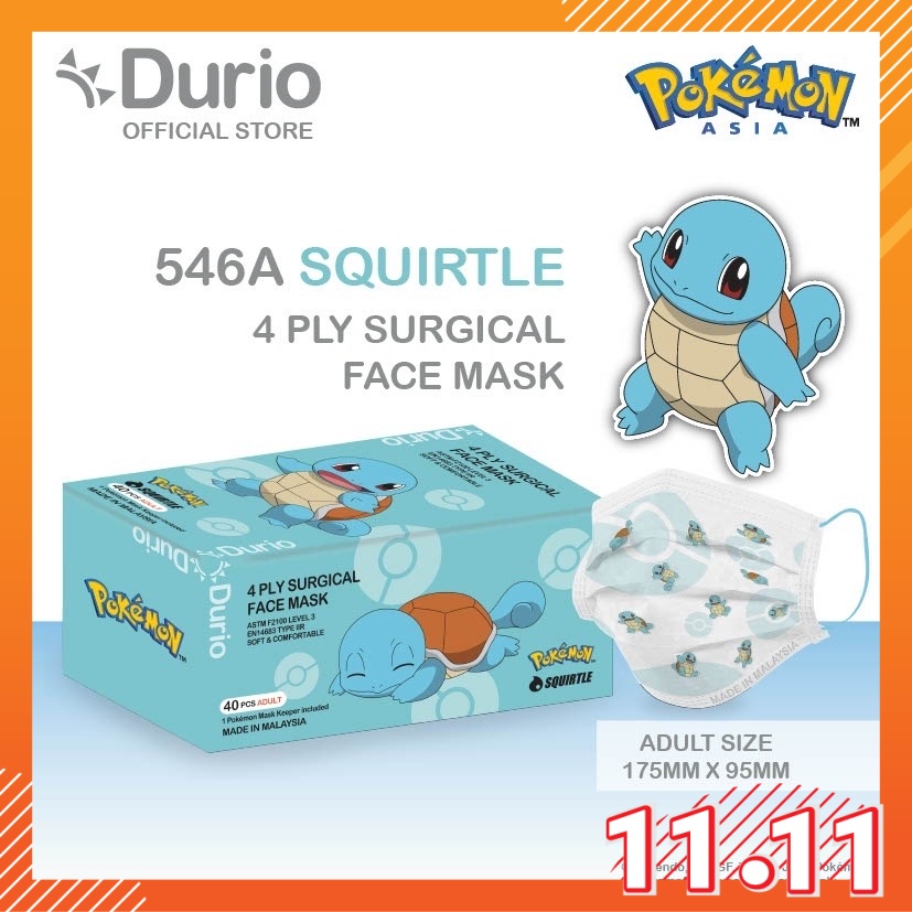 [Durio Authorised Reseller] Durio 546A Pokémon Adult 4 Ply Surgical ...