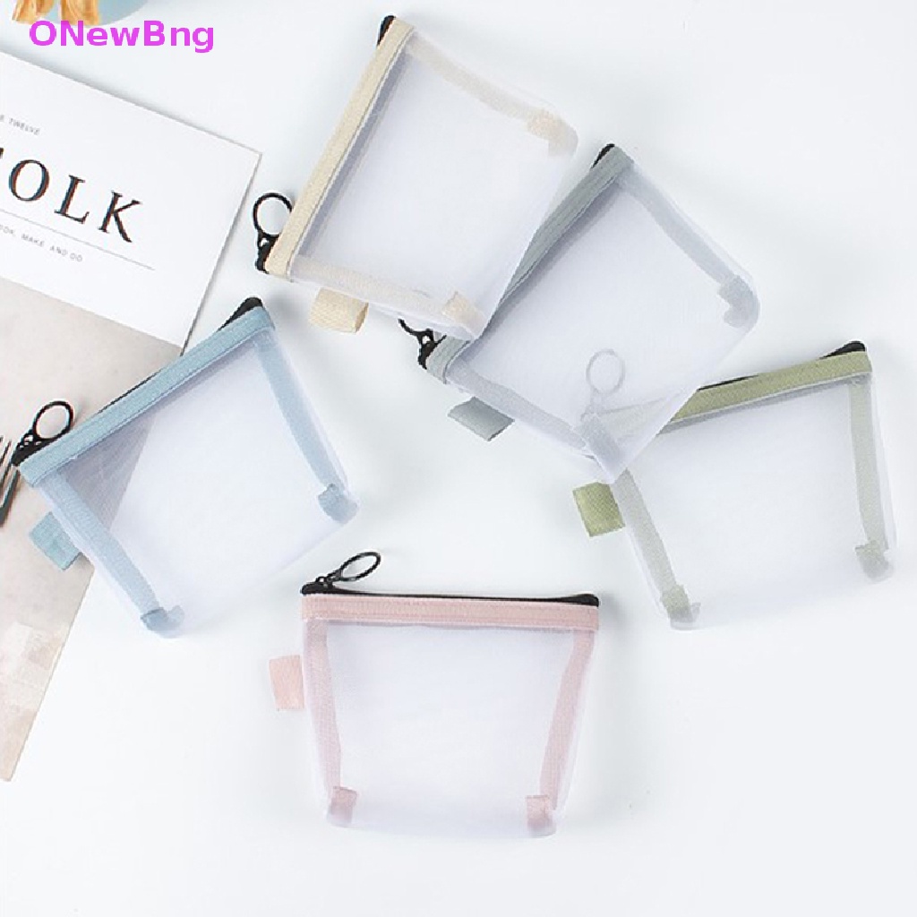 ONew Clear Mesh Portable Mini Coin Bags Storage Bag Small Makeup Case ...