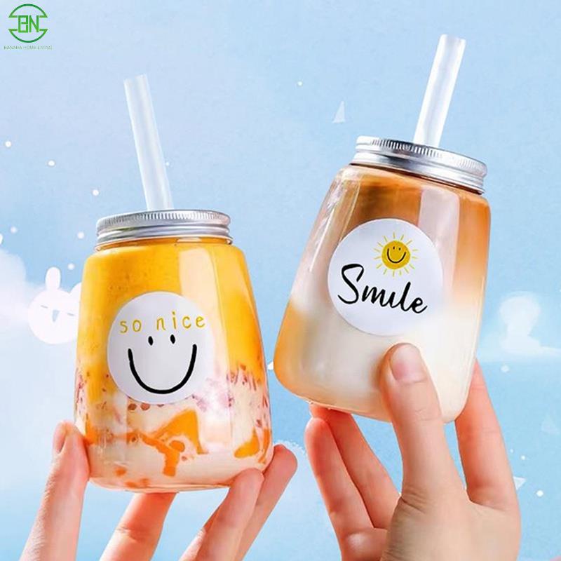 500ML/250ML Disposable Net Red Milk Tea Cup Grade Plastic Poplar Nectar ...