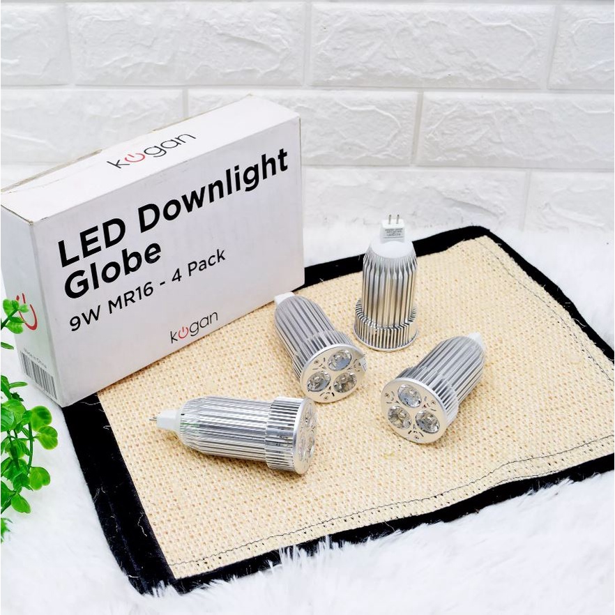4PCS KOGAN LED Downlight Globe 9W DC 12V MR16 4000-4500K Cool White ...