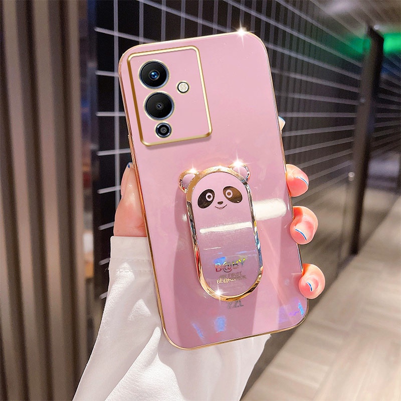 Infinix Note 12 Pro 5G X671B Cartoo Cute Bear Stand 6D Luxury Fine Hole ...