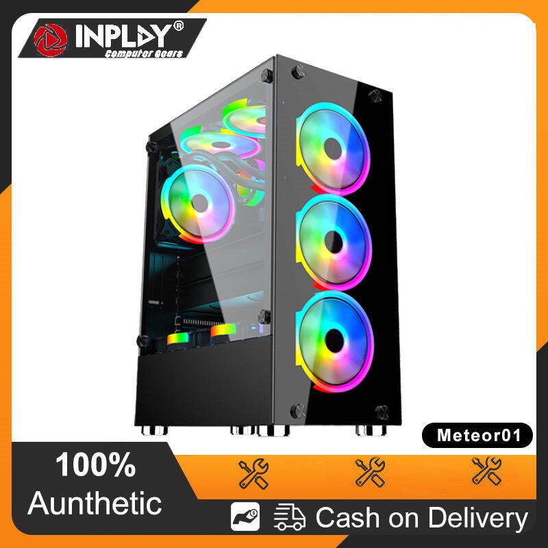 №ஐ Mt3c Inplay Meteor 01 Micro Atx/Atx Tempered Glass Pc Gaming Case ...