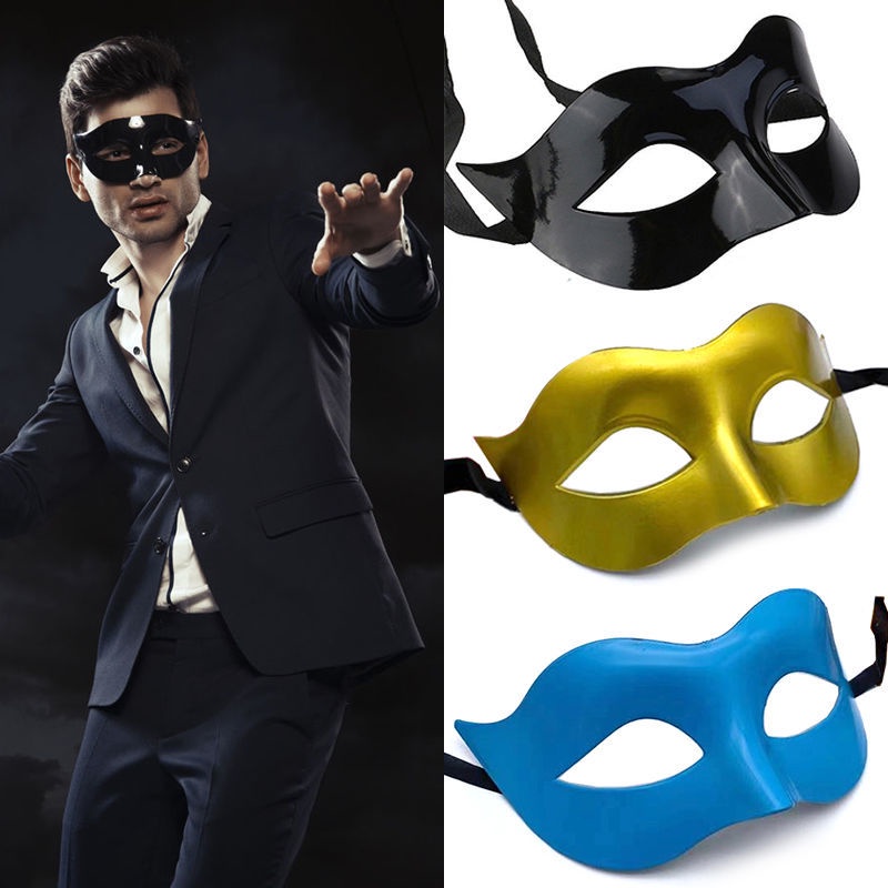 Halloween Party Mask Adult Men Half-Face Masquerade Nightclub Bar Show ...