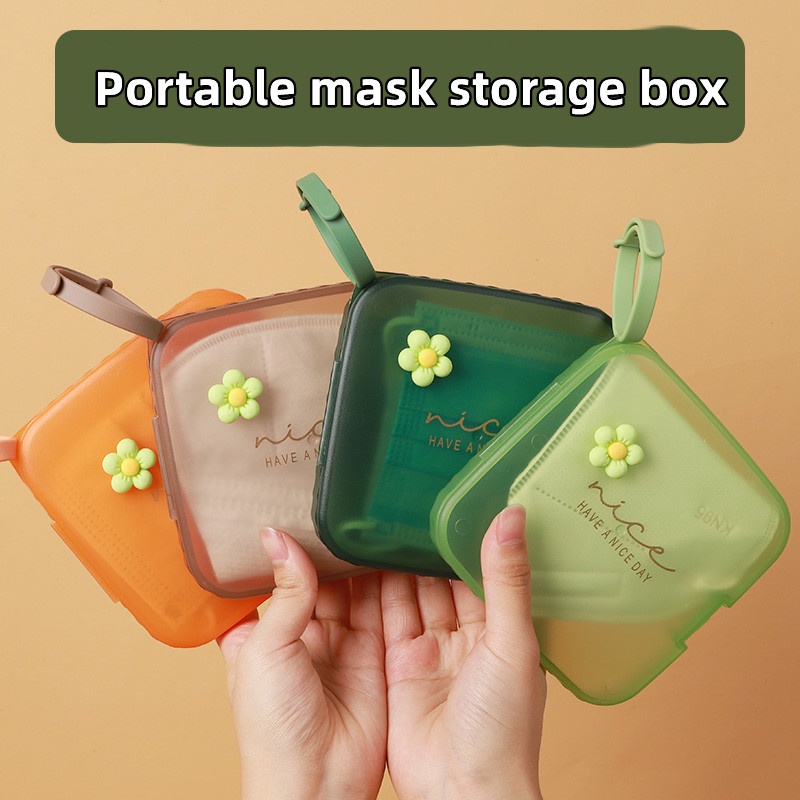 Mask Case Portable Waterproof Dustproof Mask Temporary Storage Clip ...