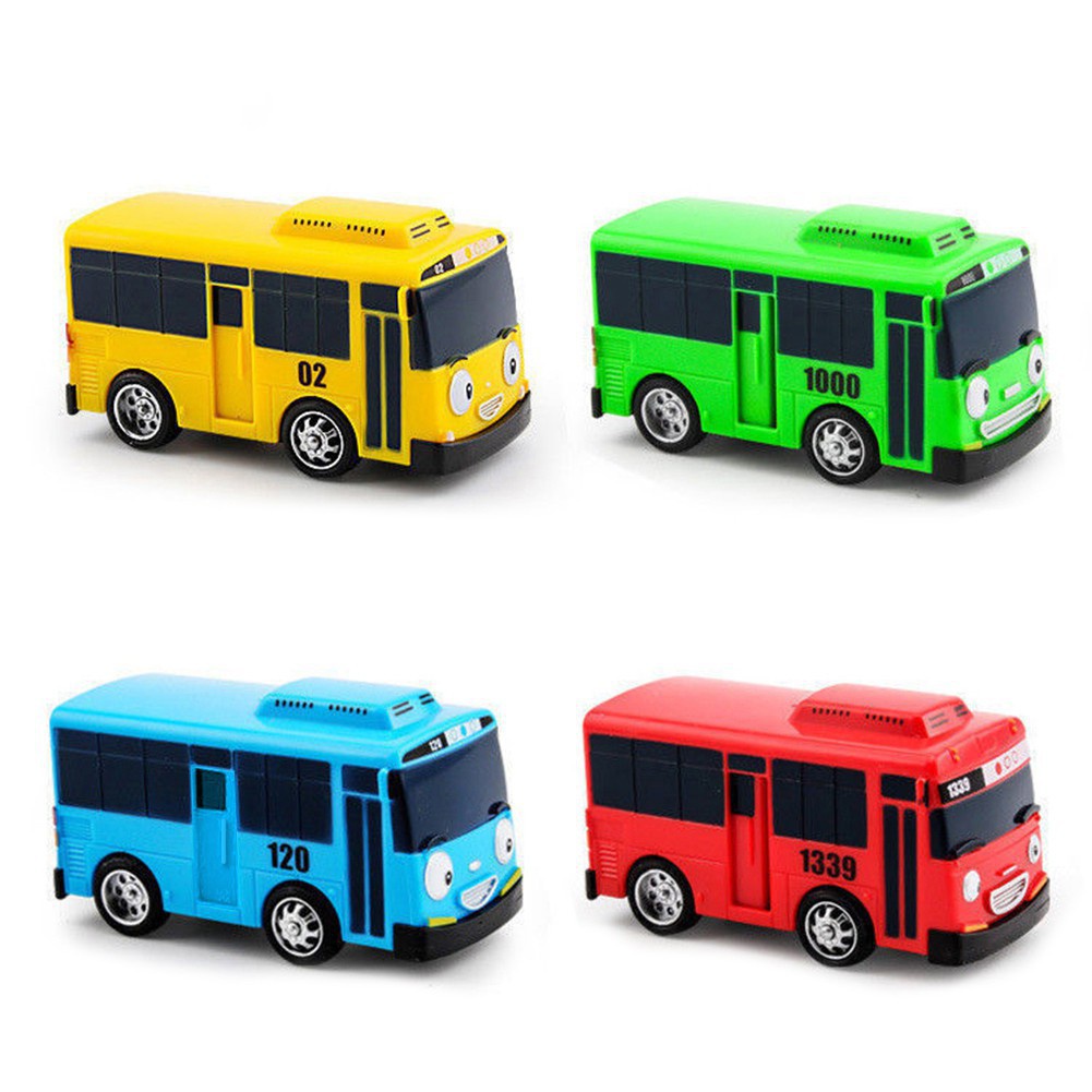 Cartoon Mini TAYO School Bus Taxi Back Children's Educational Toys Open ...