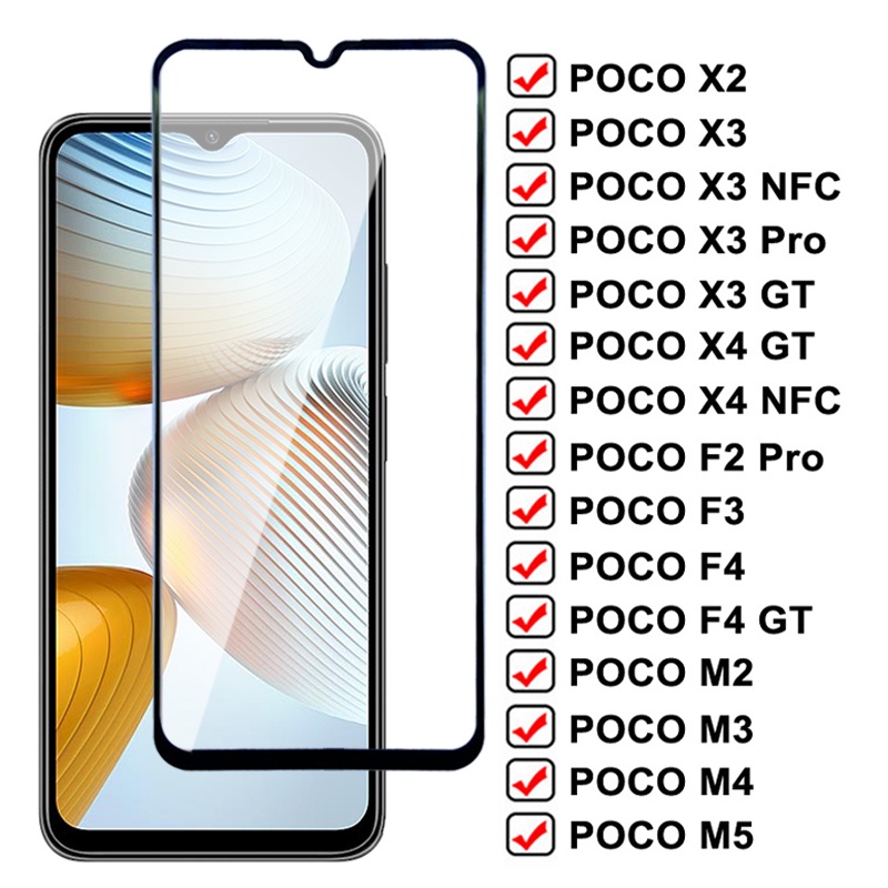 9D Full Protection Glass For Xiaomi Poco M2 M3 M4 M5 Pro M5S Screen ...