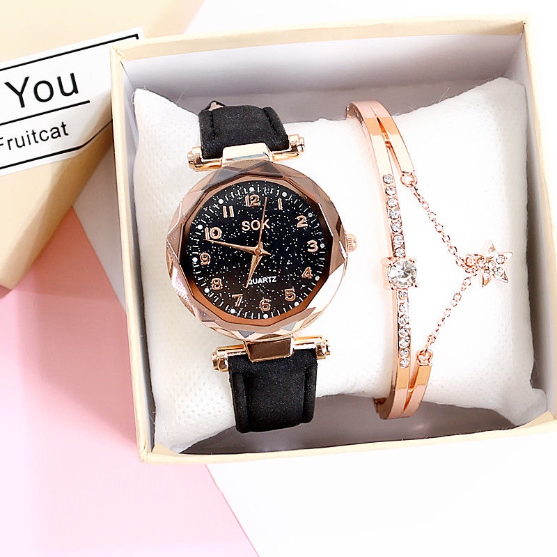 ins Girl Heart Watch Female Student Korean Version Simple Cherry ...