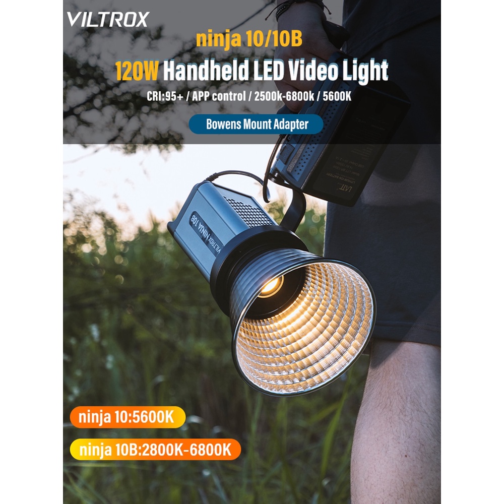 VILTROX NINJA 10/10B 120W COB LED Video Light Handheld Outdoor Lamp ...
